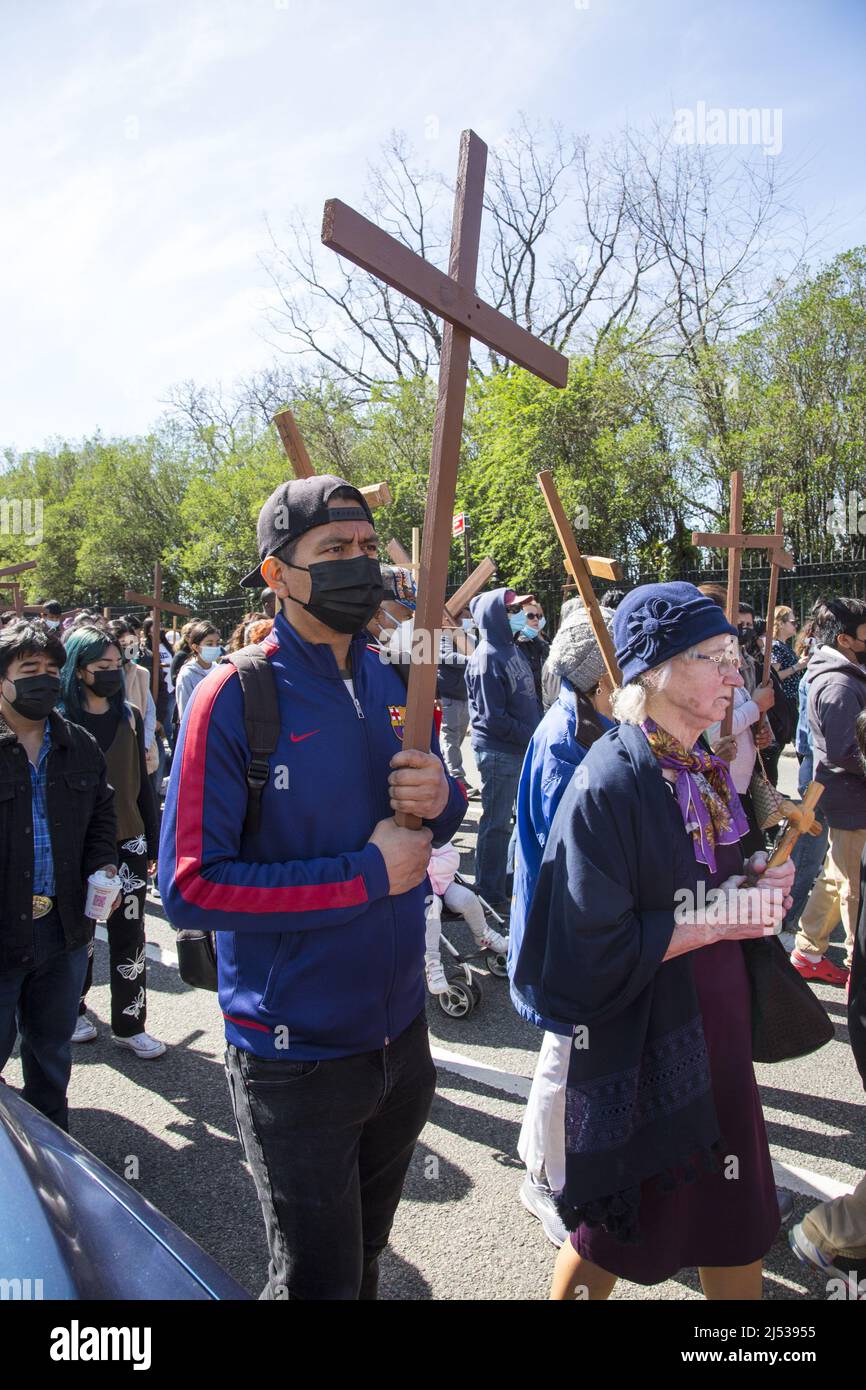 Procession and re-enactment on Good Friday of The Way Of The Cross ...