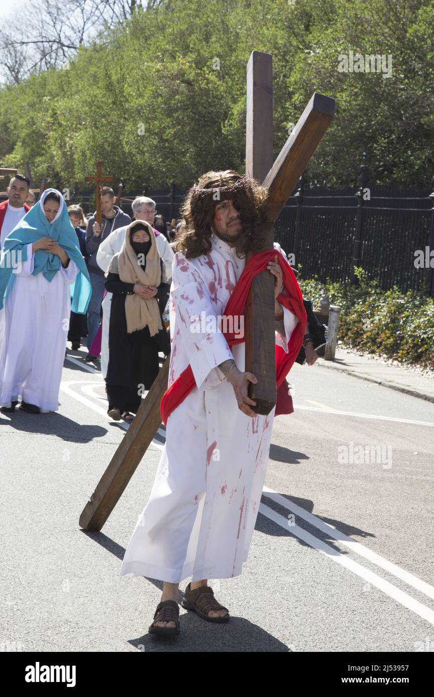 Procession and re-enactment on Good Friday of The Way Of The Cross ...