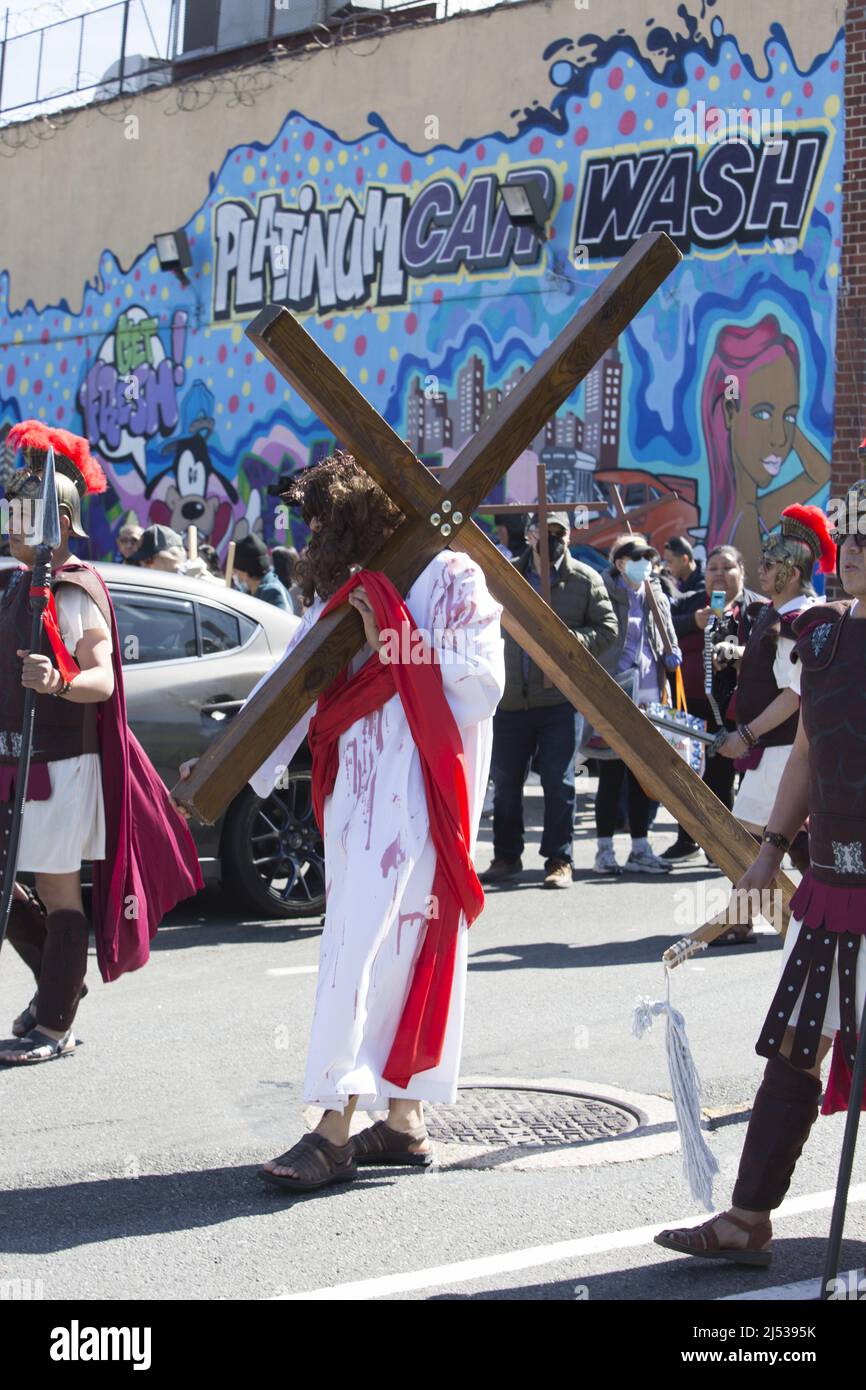Procession and re-enactment on Good Friday of The Way Of The Cross ...