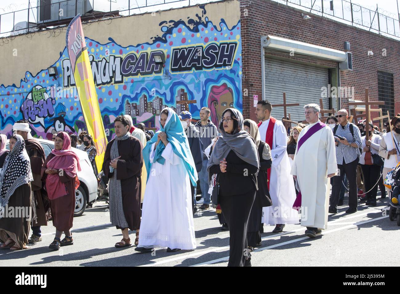 Procession and re-enactment on Good Friday of The Way Of The Cross ...