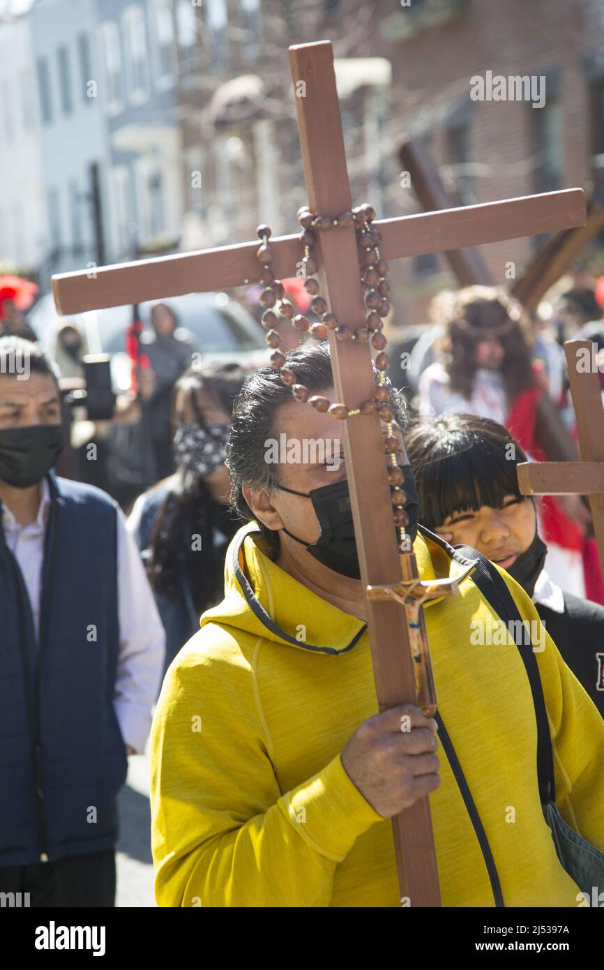 Procession and re-enactment on Good Friday of The Way Of The Cross ...