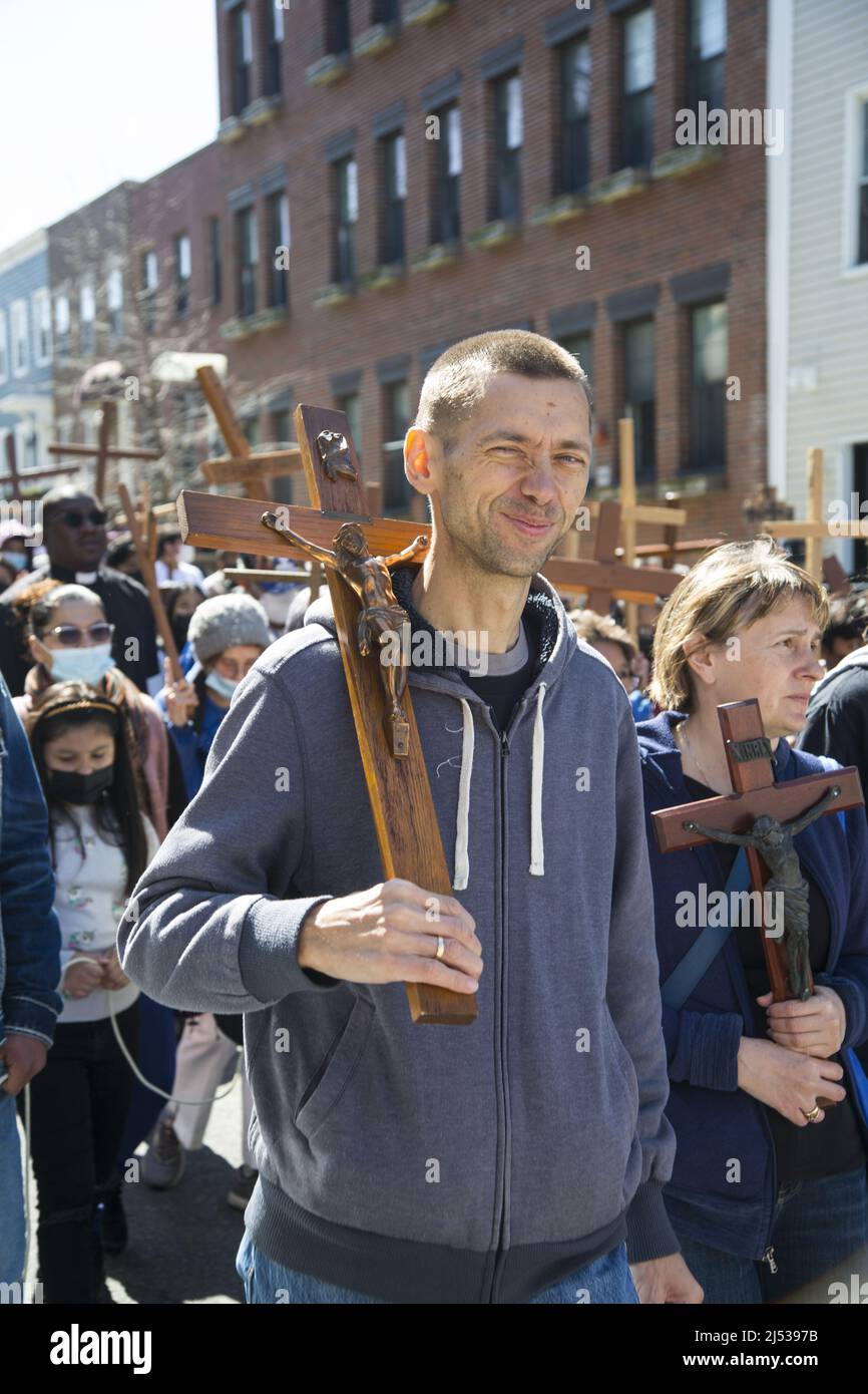 Procession and re-enactment on Good Friday of The Way Of The Cross ...