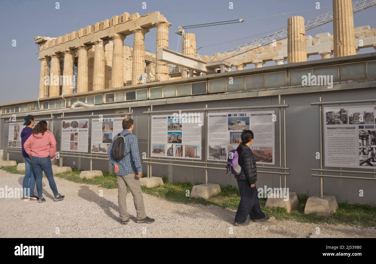 Visitors to the ancient Acropolis archaeological site in Athens, Greece,Europe Stock Photo - Alamy
