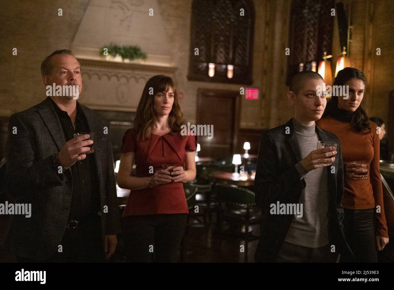BILLIONS, from left: David Costabile, Maggie Siff, Asia Kate Dillon ...