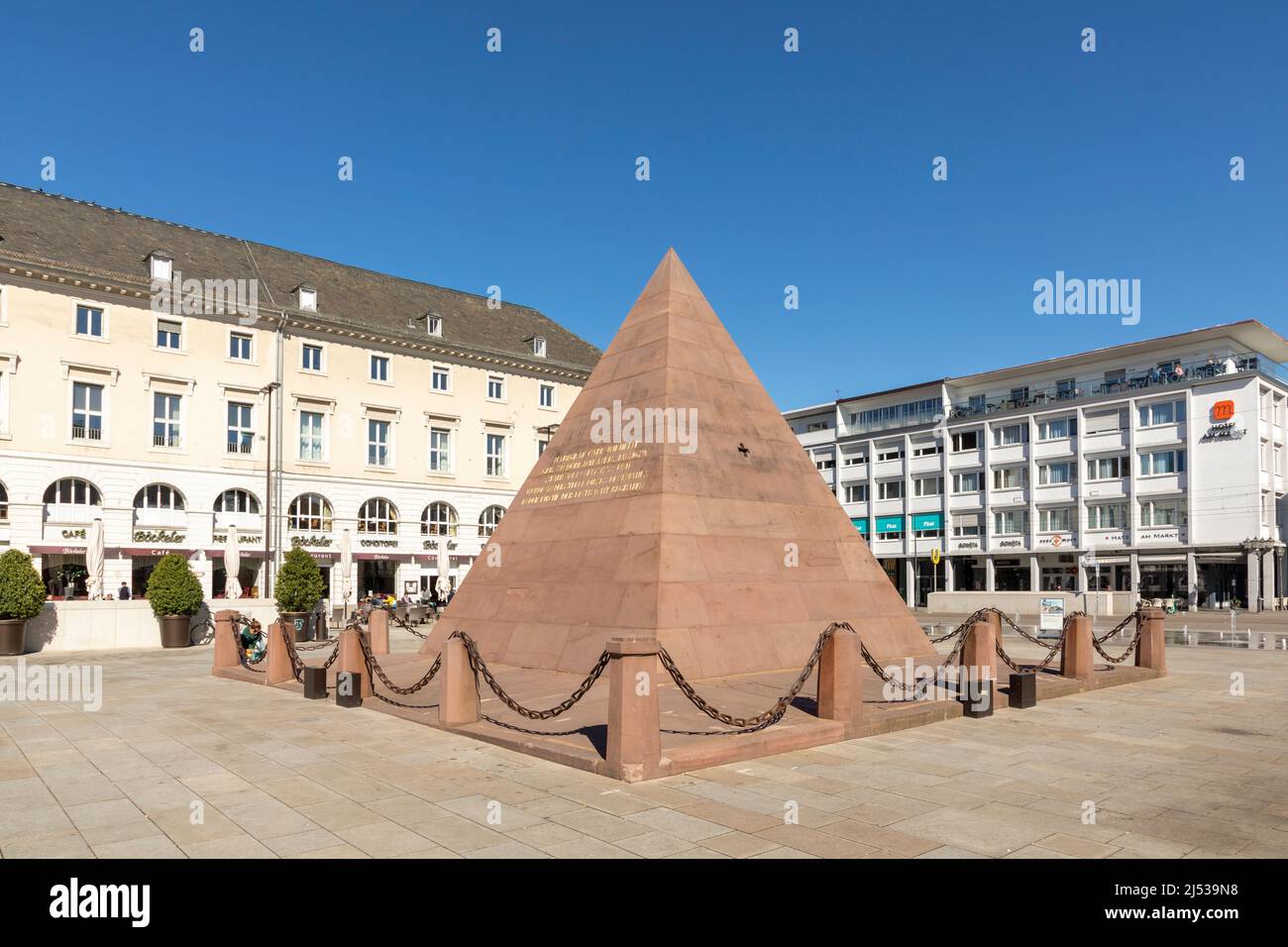 Karlsruhe, Germany - April 17, 2022: Karlsruhe Pyramid, city's founder ...
