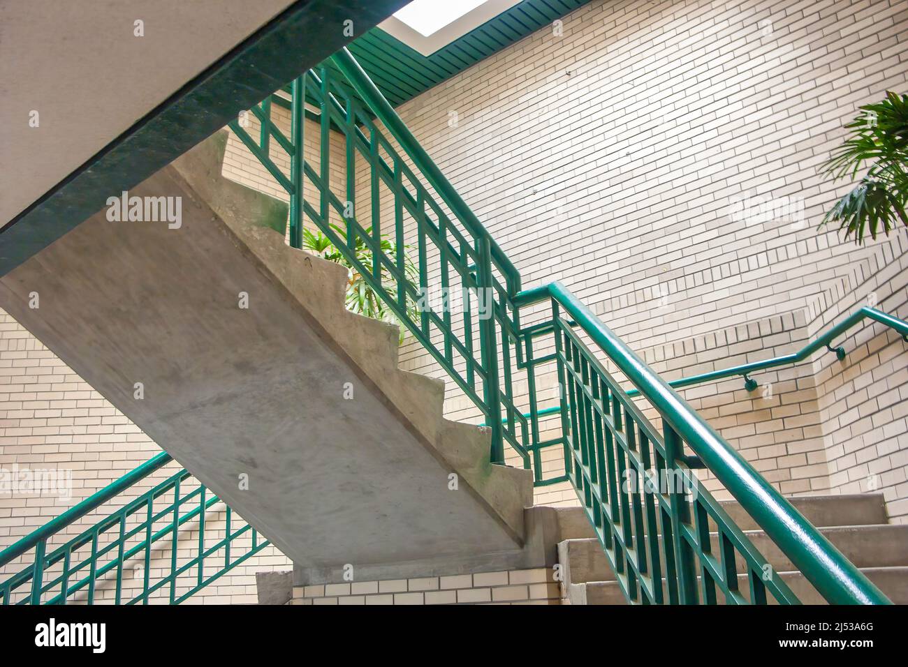 An open air staircase in a classroom building at the University of ...