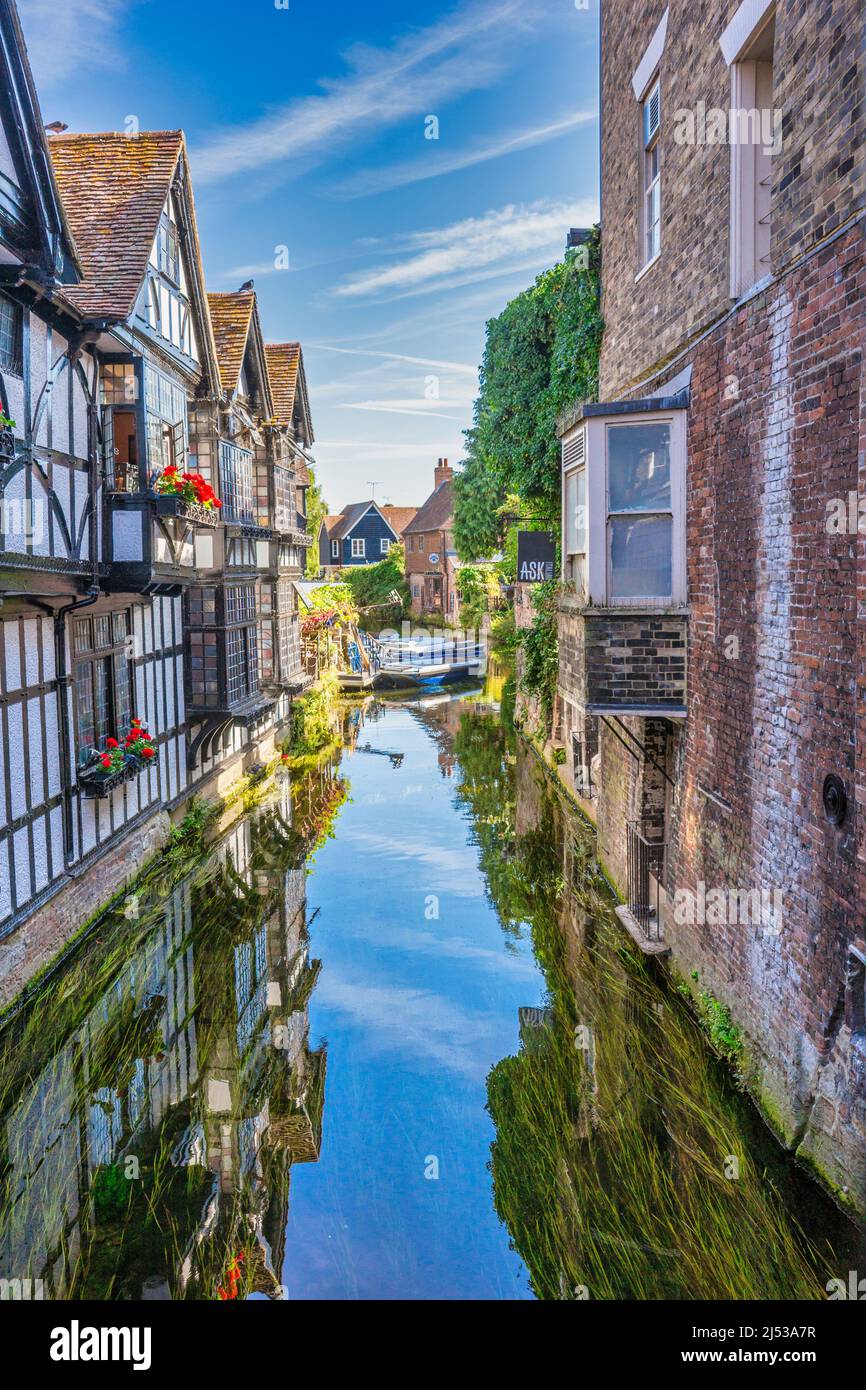 The Great Stour River passing through Canterbury, England Stock Photo ...