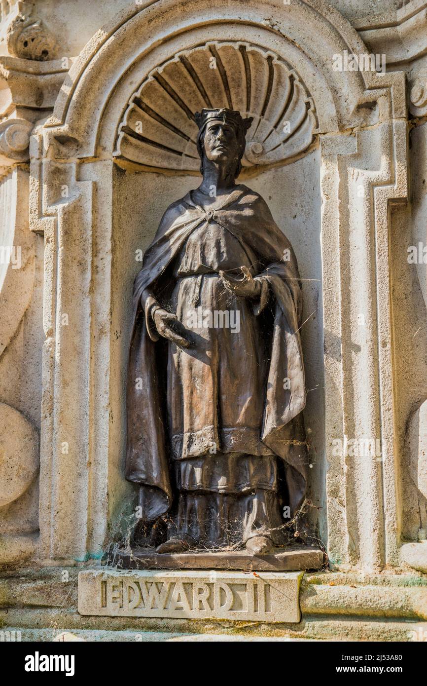 James K. Hackett as Edward II on the 19th century Christopher Marlowe ...