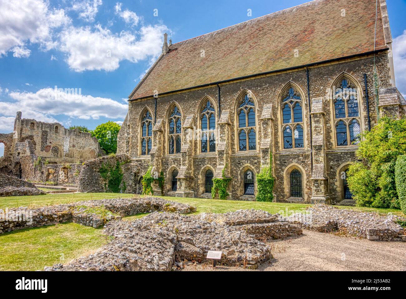 The kitchen ruins by the Victorian King’s School Library at St ...