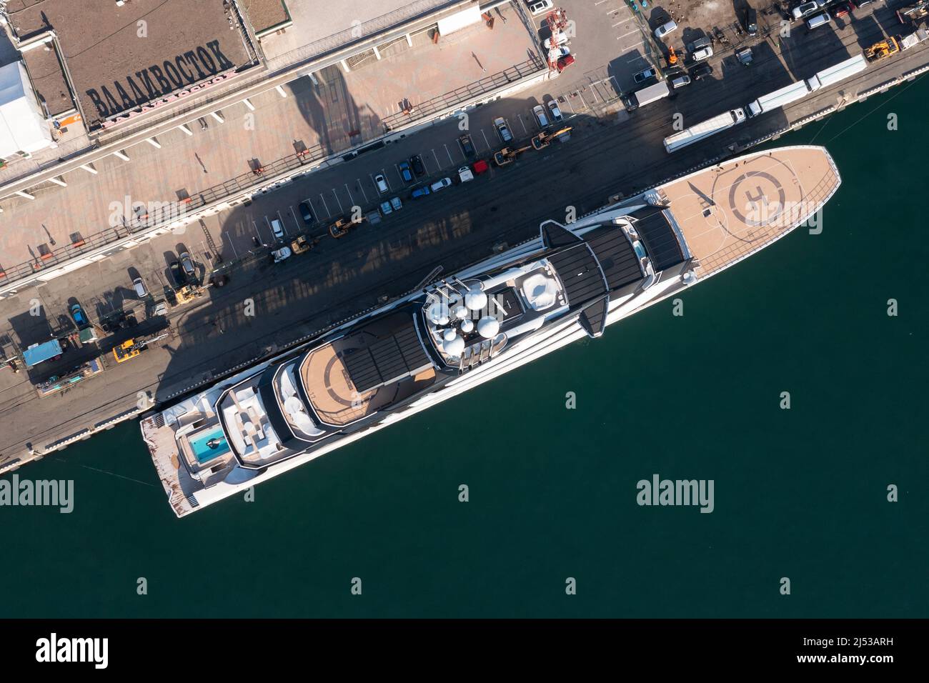 The yacht NORD owned by the Russian aligarh, the owner of the company ...