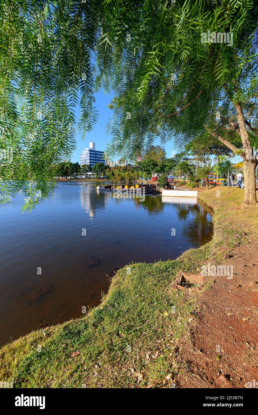 Londrina, PR, Brazil - December 19, 2021: view of the cascade of Igapo ...