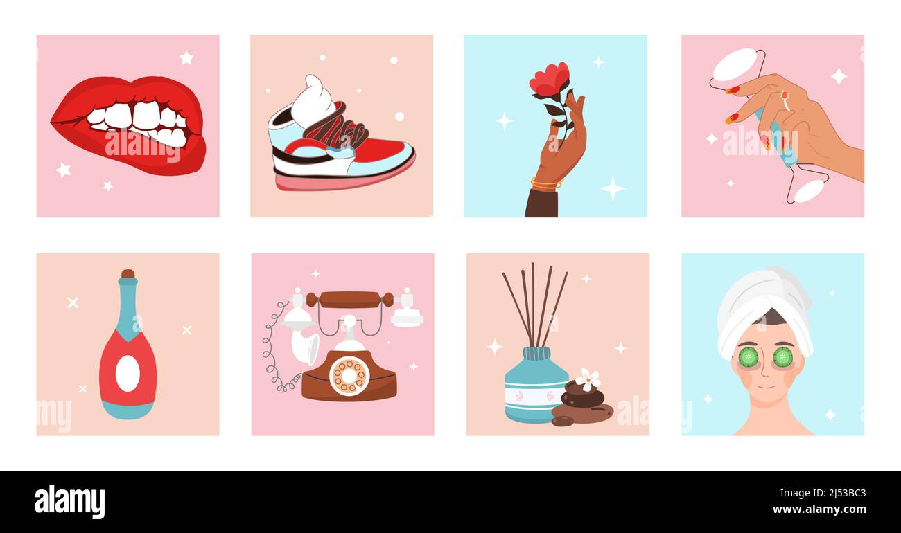 Set of different bright icons Stock Vector Image & Art - Alamy