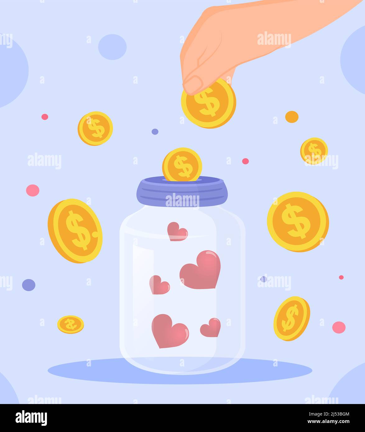 Donor money concept Stock Vector Images - Alamy