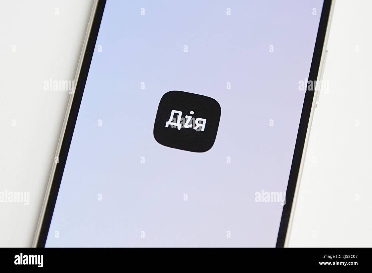 Tokyo, Japan. 19th Apr, 2022. The Diia app released by the Ministry of Digital Transformation of ...