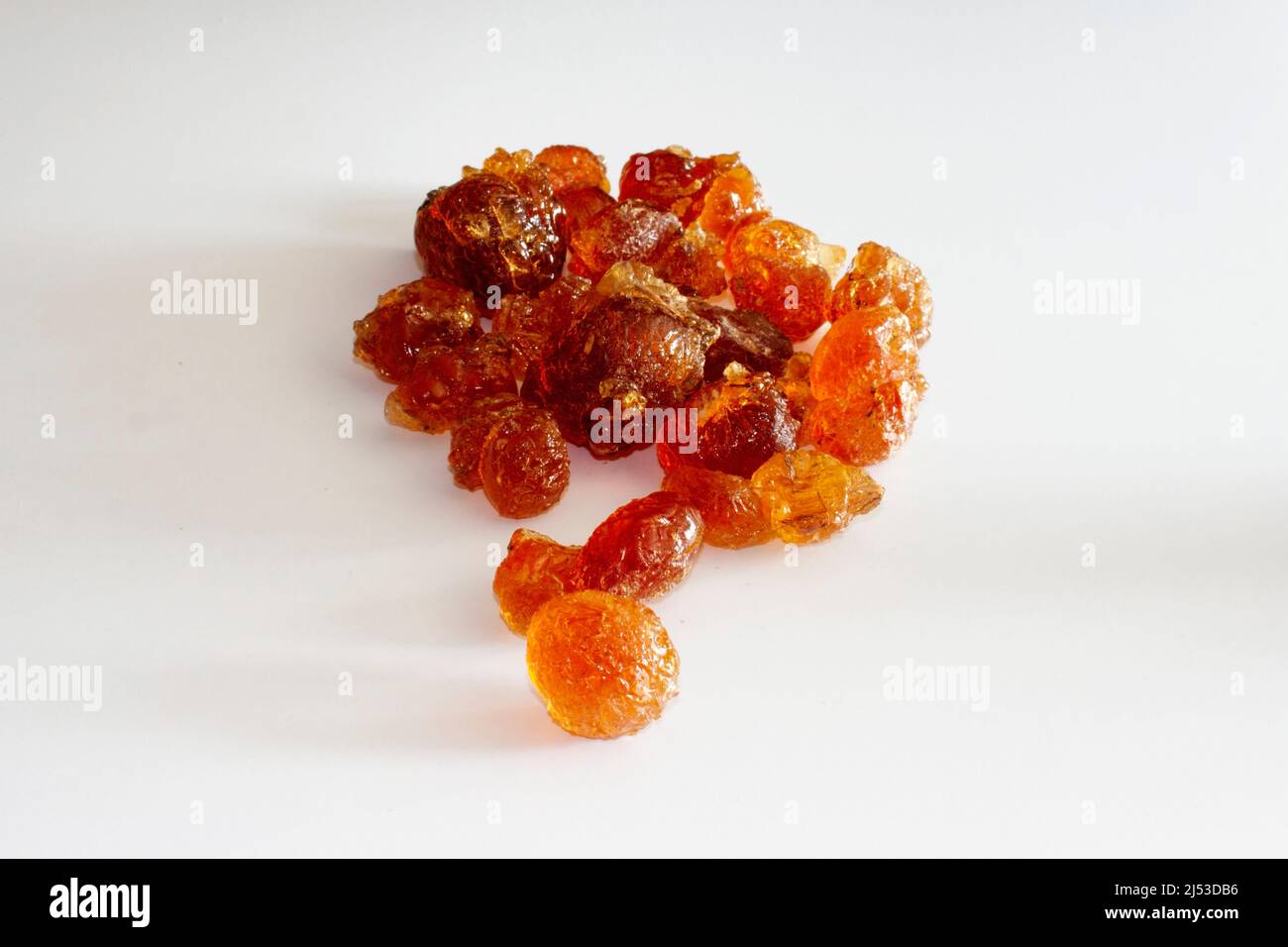 gum arabic acacia senegal sudanese gum loose on white background Stock ...