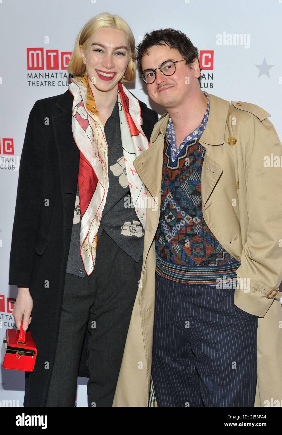 New York, USA. 19th Apr, 2022. L-R: Madeline Wise and guest attend the ...
