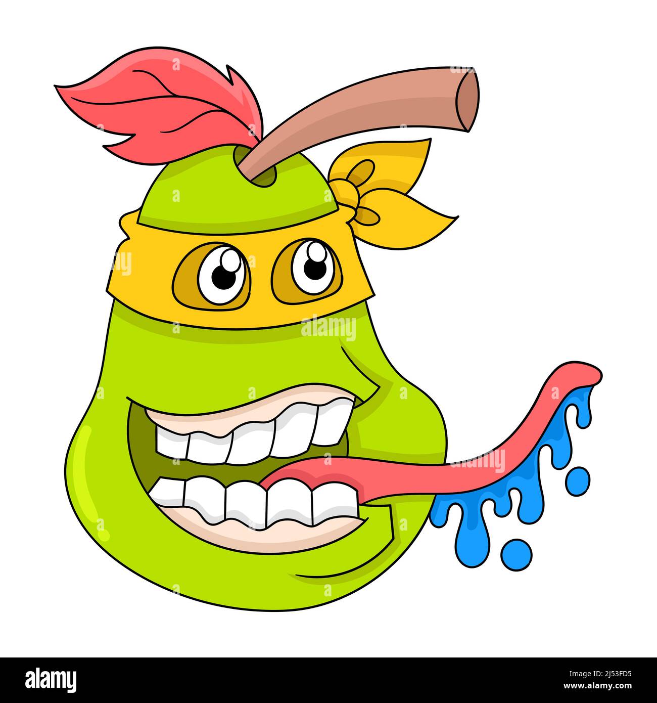 Pear sticker Cut Out Stock Images & Pictures - Alamy