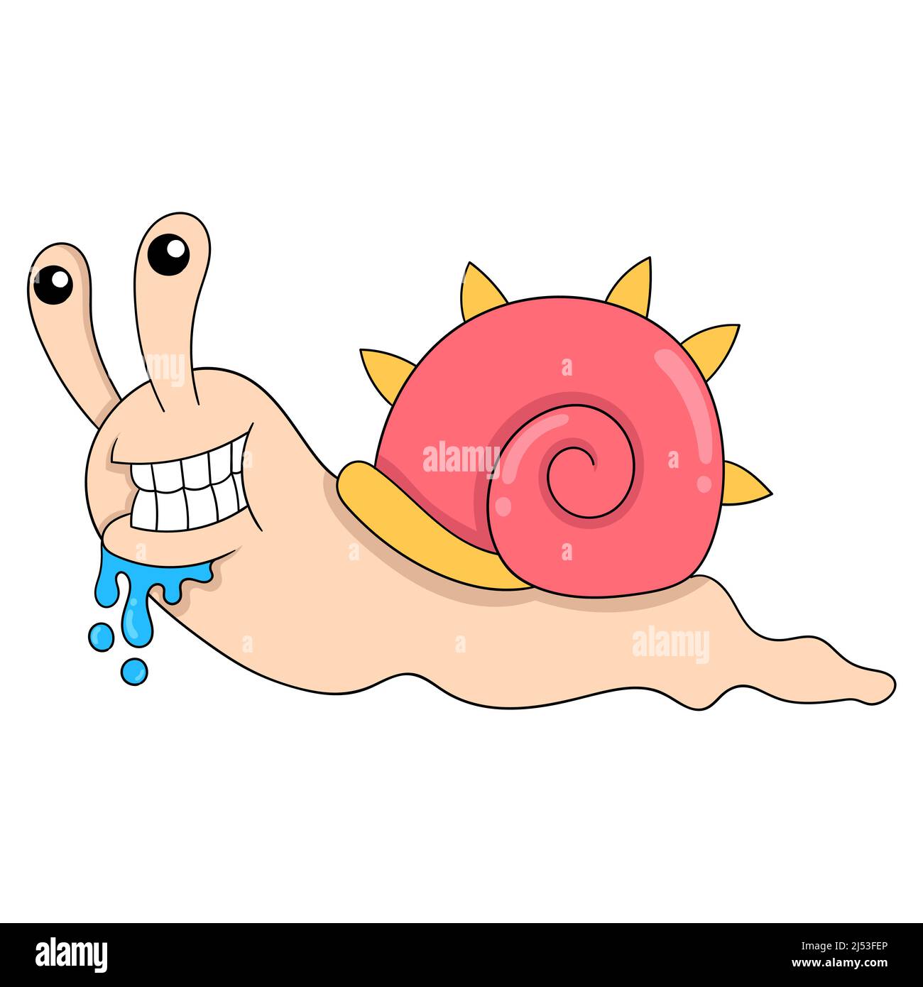 Snails are walking salivating hungry Stock Vector Image & Art - Alamy