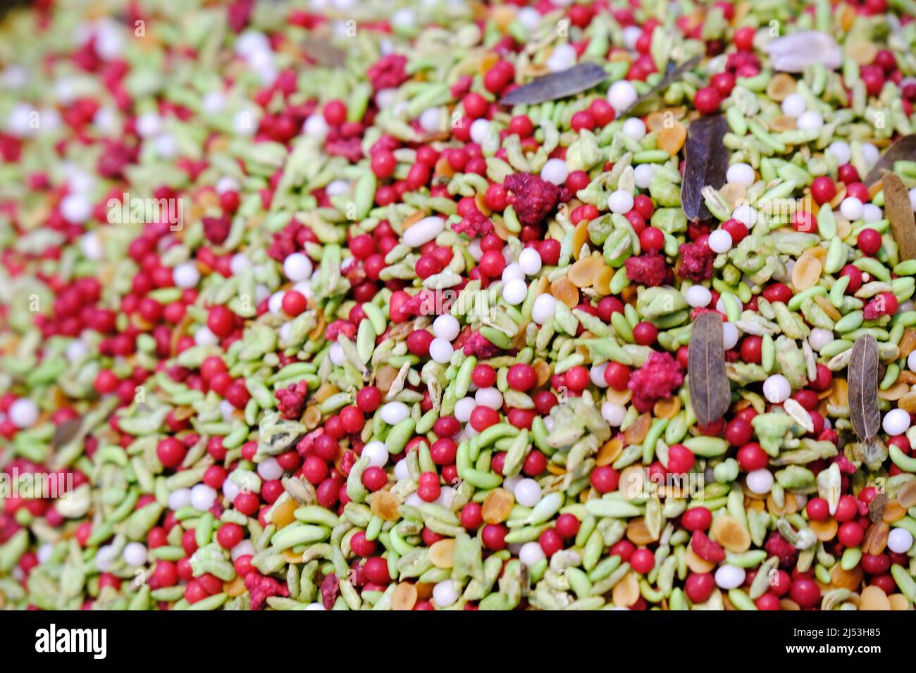 Indian variety of traditional mouth freshener in bowl for sale, mukhwas ...