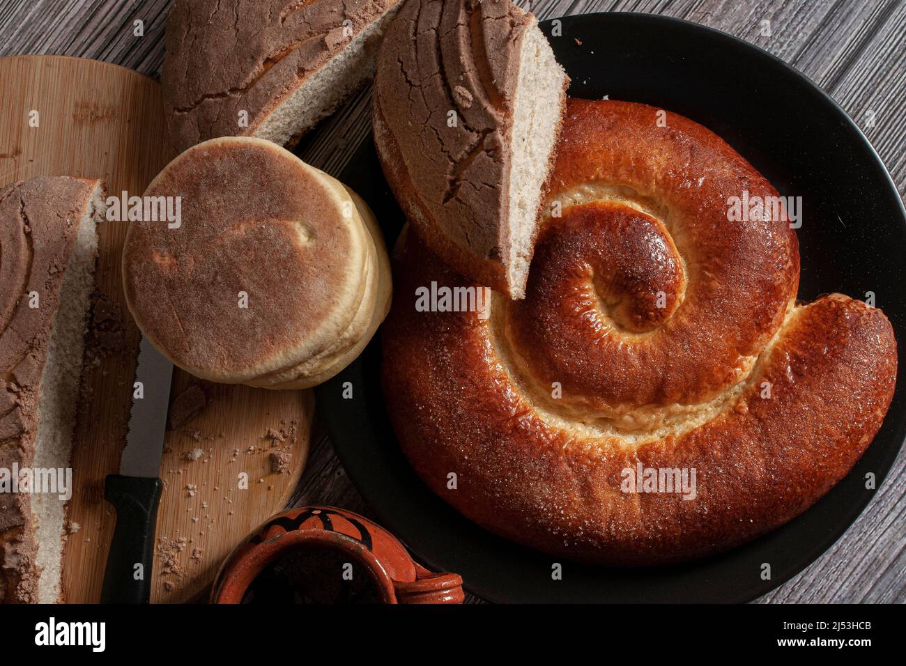 Mexican sweet bread or artesian bread traditional from the state of ...