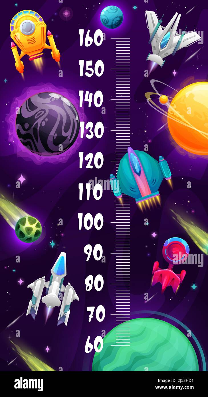Starships, starcrafts and spaceships in galaxy kids height chart ...