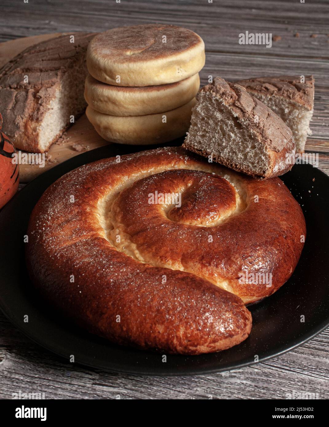 Mexican sweet bread or artesian bread traditional from the state of ...