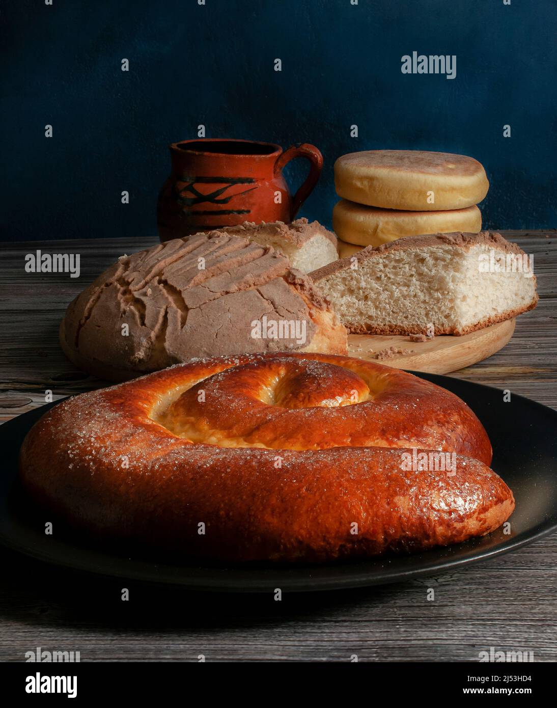 Mexican sweet bread or artesian bread traditional from the state of ...