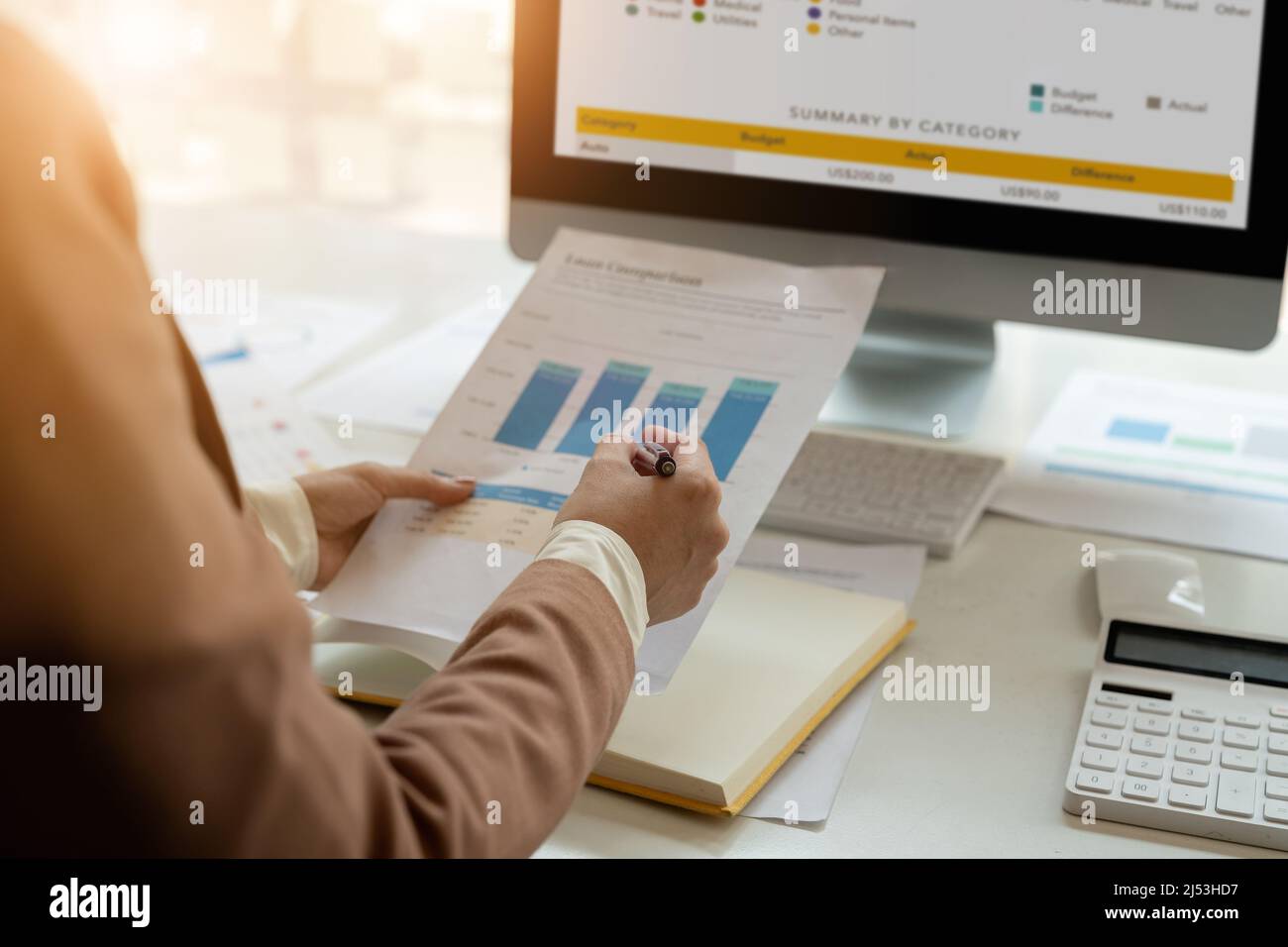 Business Accountant Planning Strategy Analysis from financial document ...