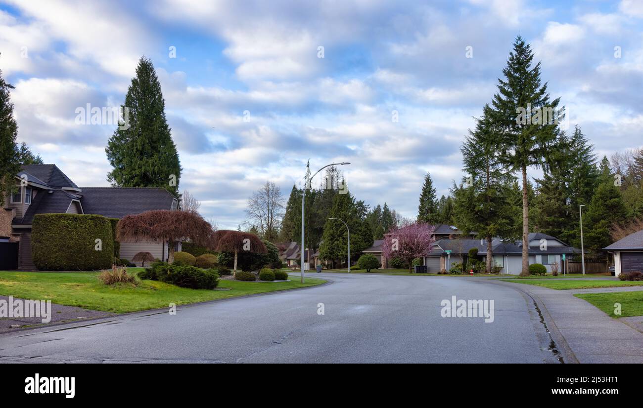 Fraser Heights, Surrey, Vancouver, BC, Canada. Street view in the ...