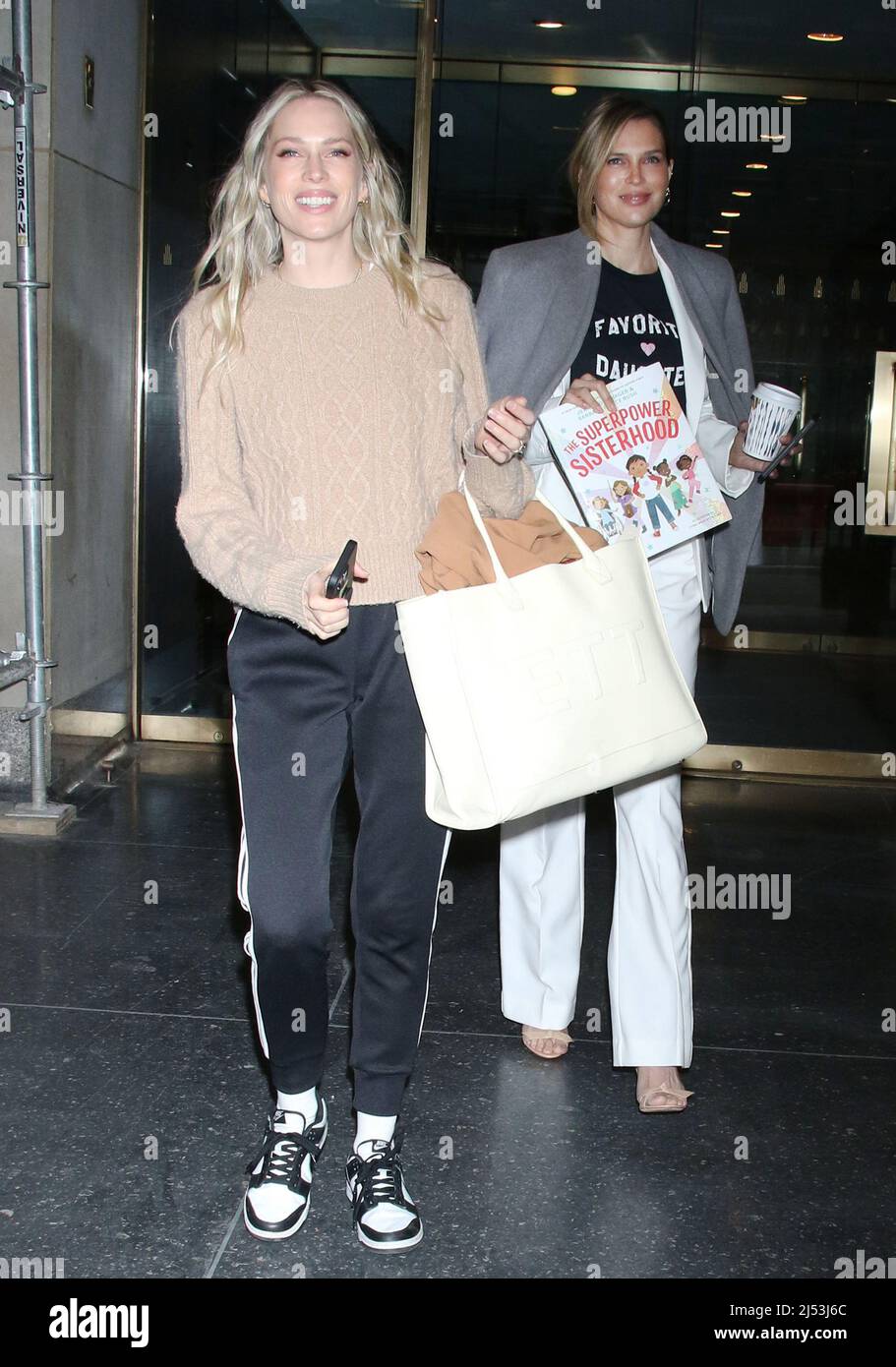 New York, NY, USA. 19th Apr, 2022. Erin Foster, Sara Foster, seen at ...