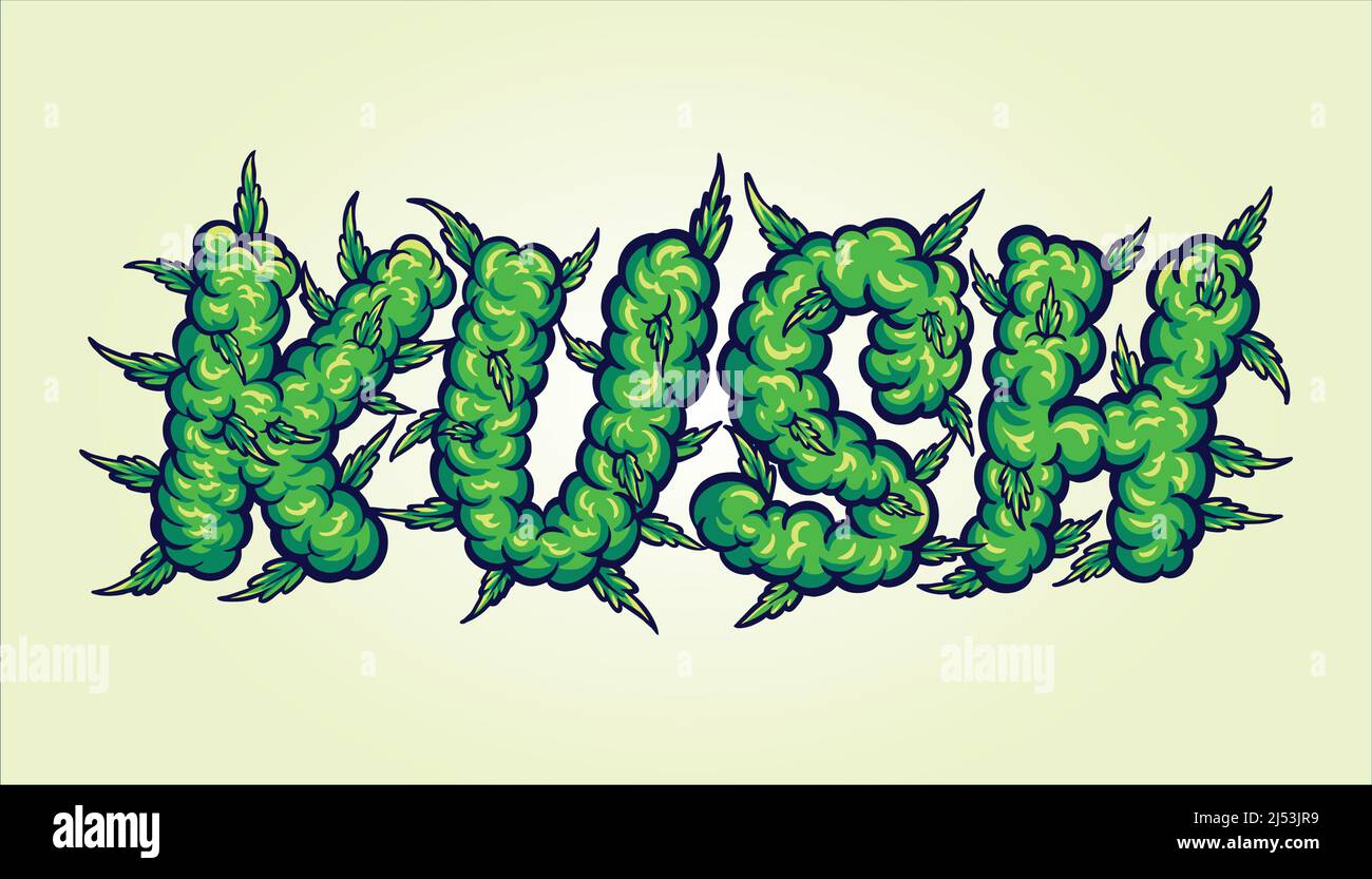 Word lettering kush smoke ornate Vector illustrations for your work ...