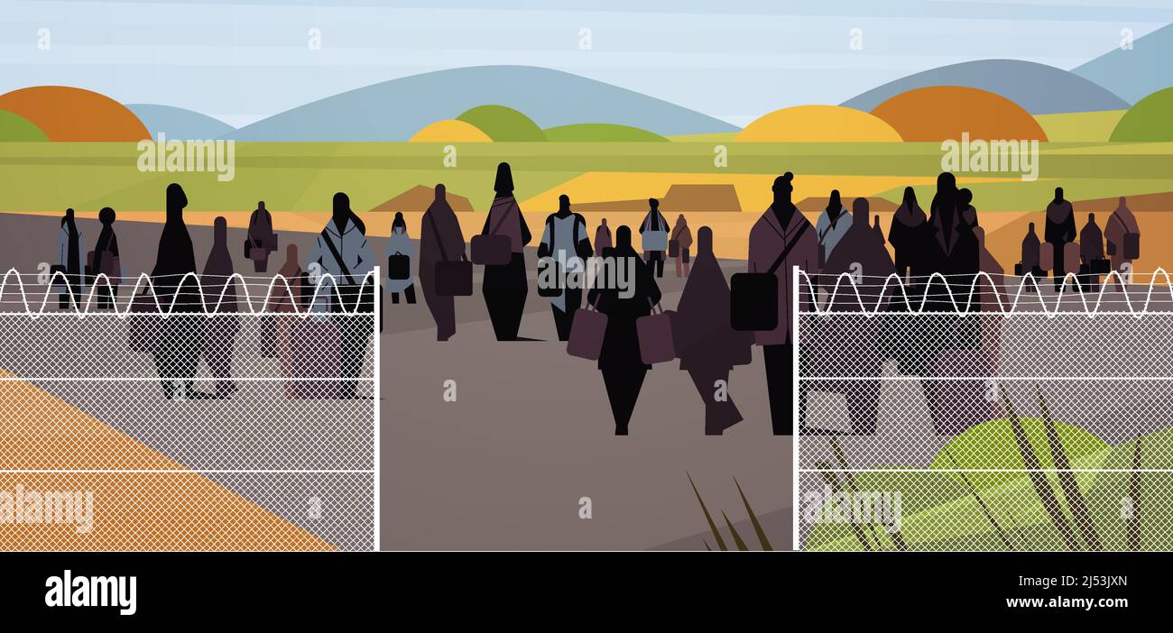 Ukrainian refugees with things rush to border fleeing russian ...