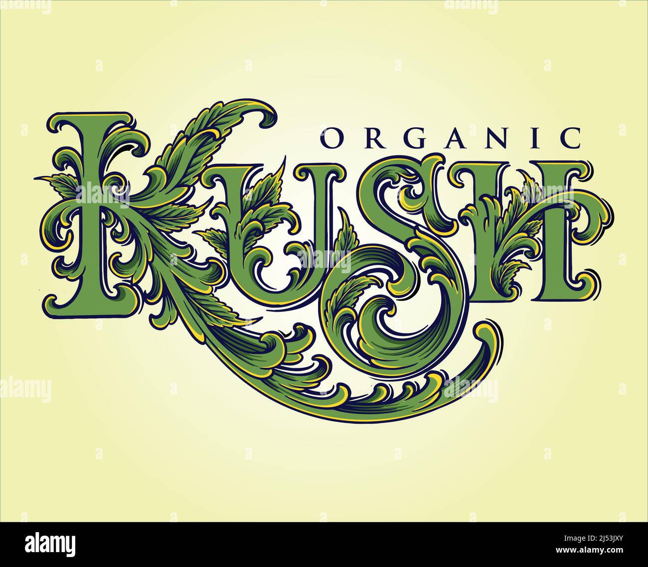Luxury vintage lettering word kush Vector illustrations for your work ...
