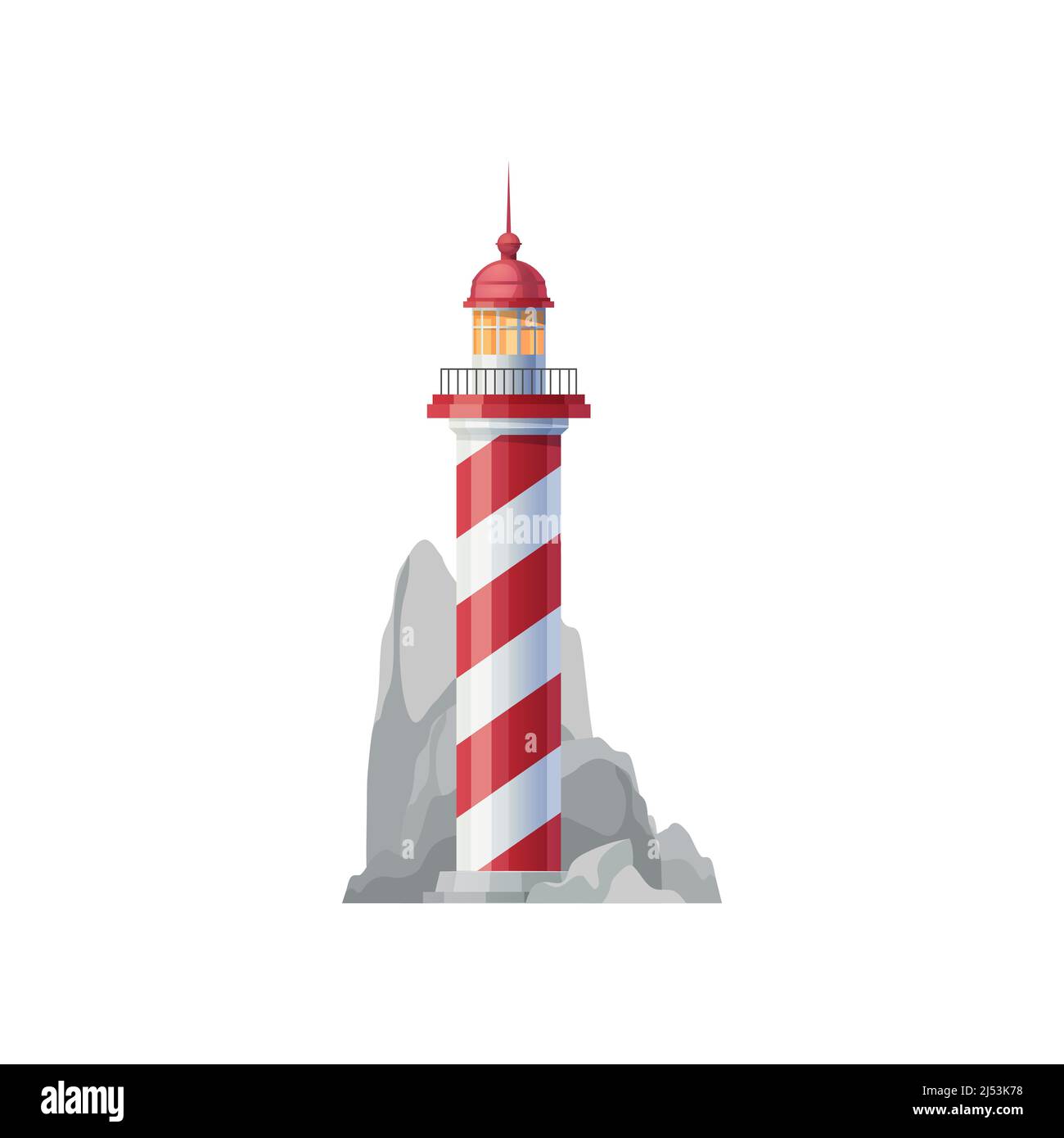 Red house on rock Cut Out Stock Images & Pictures - Alamy