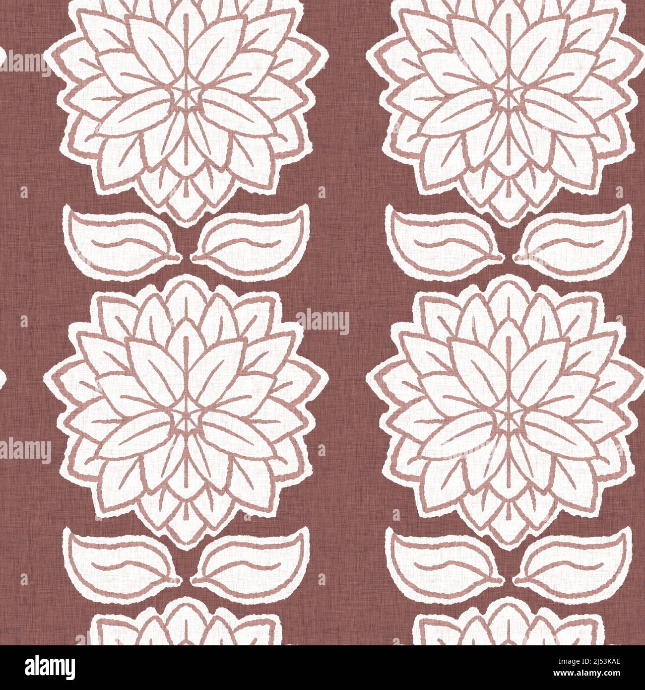 Gender neutral dark pink flower seamless raster background. Simple ...