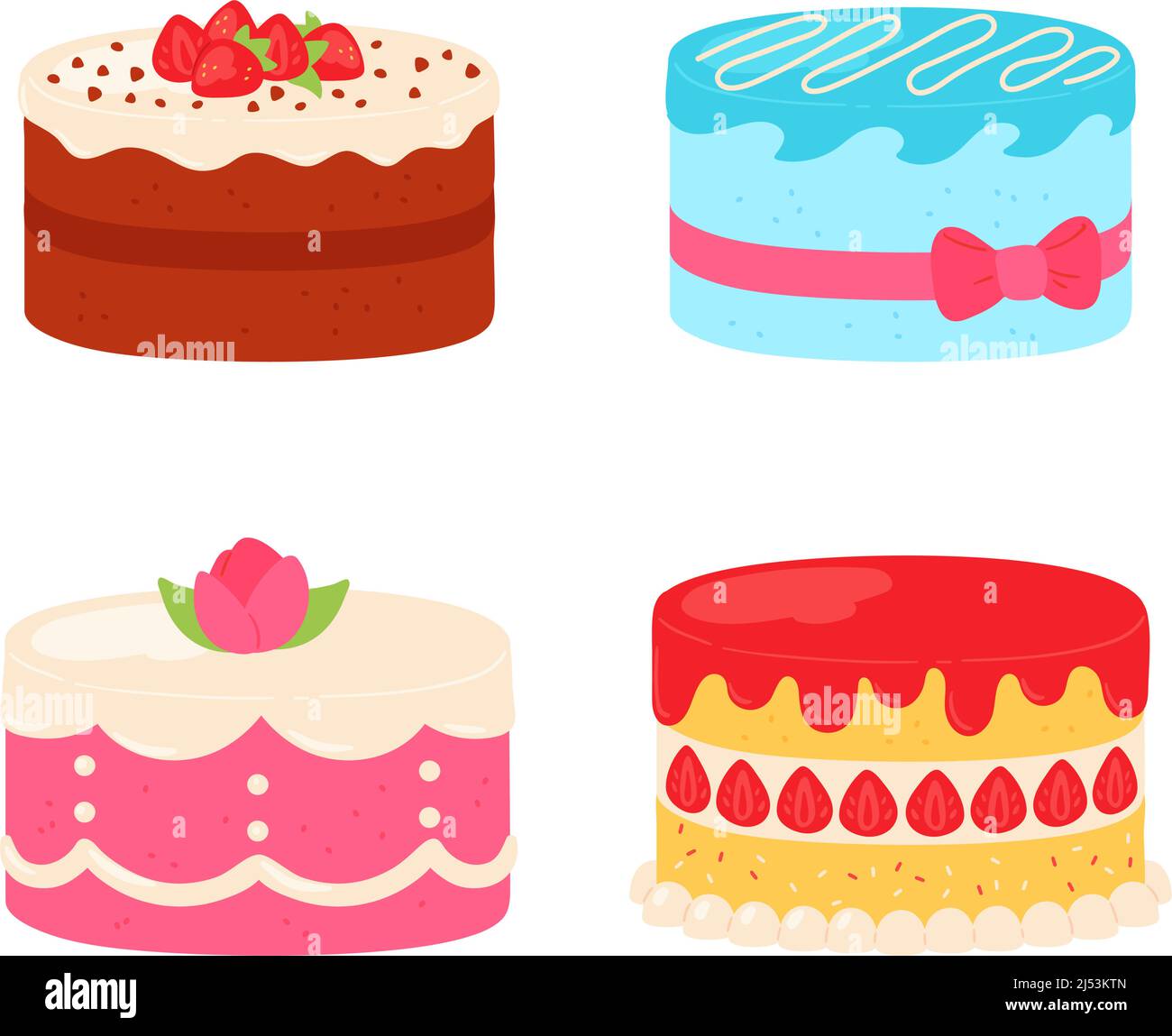 Cartoon sweet cake to birthday or wedding Stock Vector Image & Art - Alamy