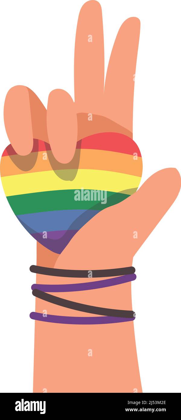 Hand Lifting Lgtbiq Heart Stock Vector Image And Art Alamy