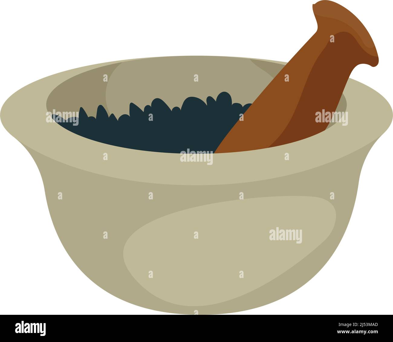 wooden grinder and bowl Stock Vector Image & Art - Alamy
