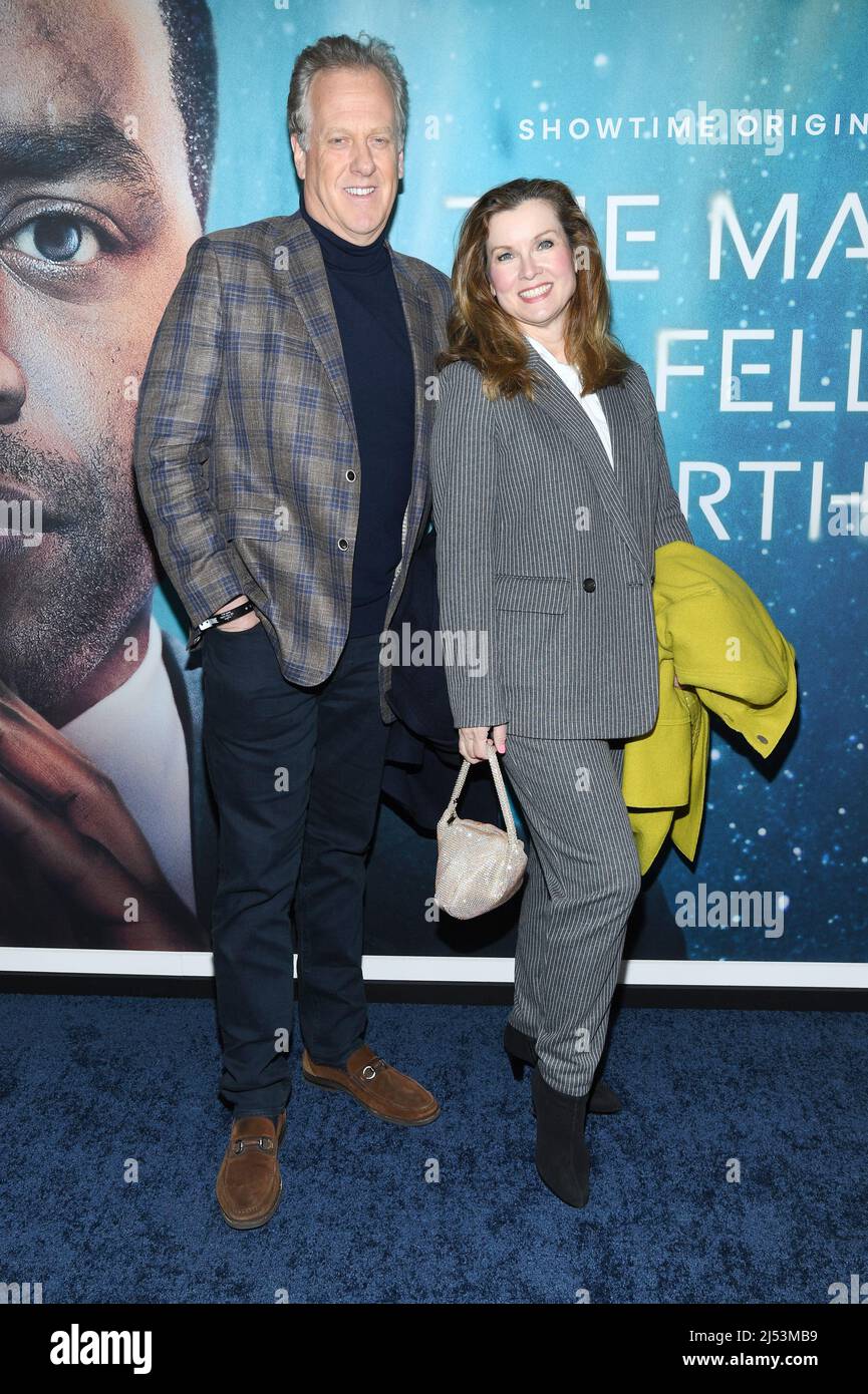 New York, NY, April 19, 2022. (L-R) Michael Kay and Jodi Applegate attend the “THE MAN WHO FELL ...