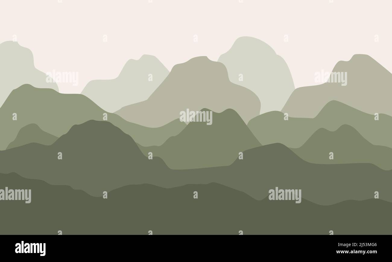 Abstract mountains background. Vector illustration with mountain range ...