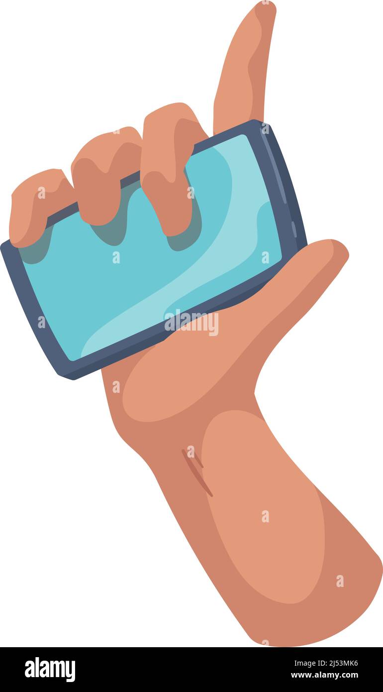 hand lifting smartphone Stock Vector Image & Art - Alamy