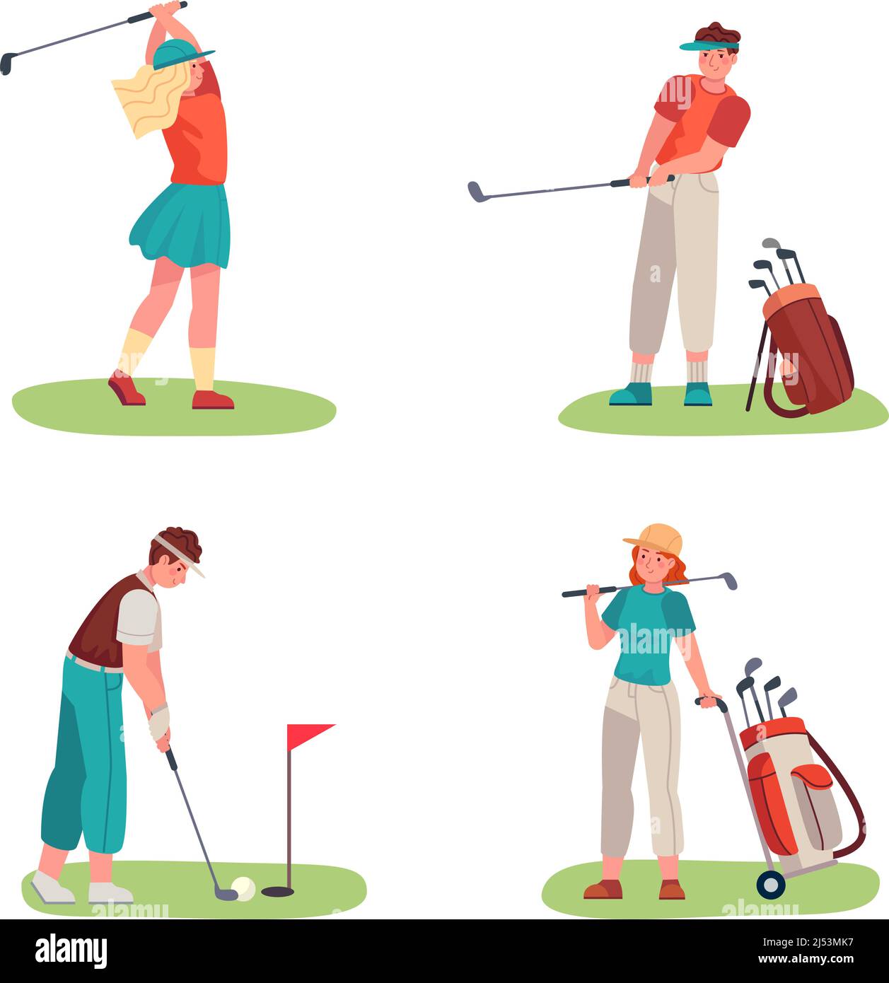 Happy person playing golf Stock Vector Images - Alamy