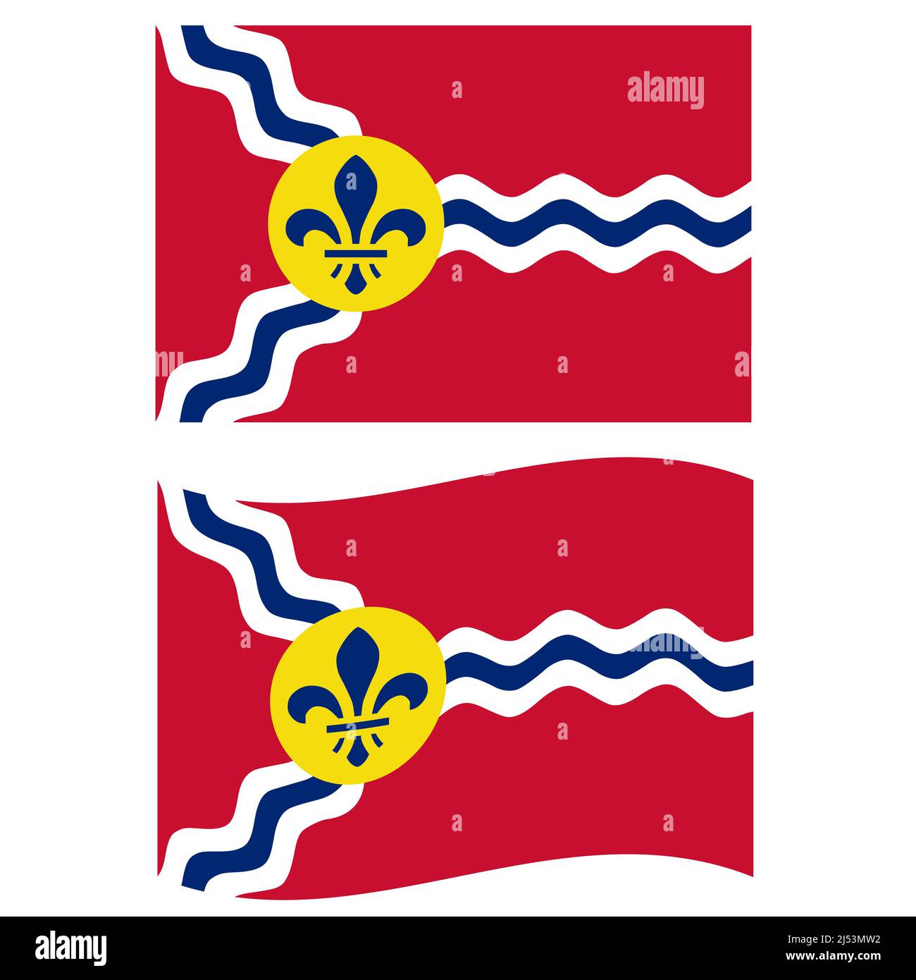 Saint Louis City Flag. Flag of St. Louis, Missouri, USA. Saint Louis ...