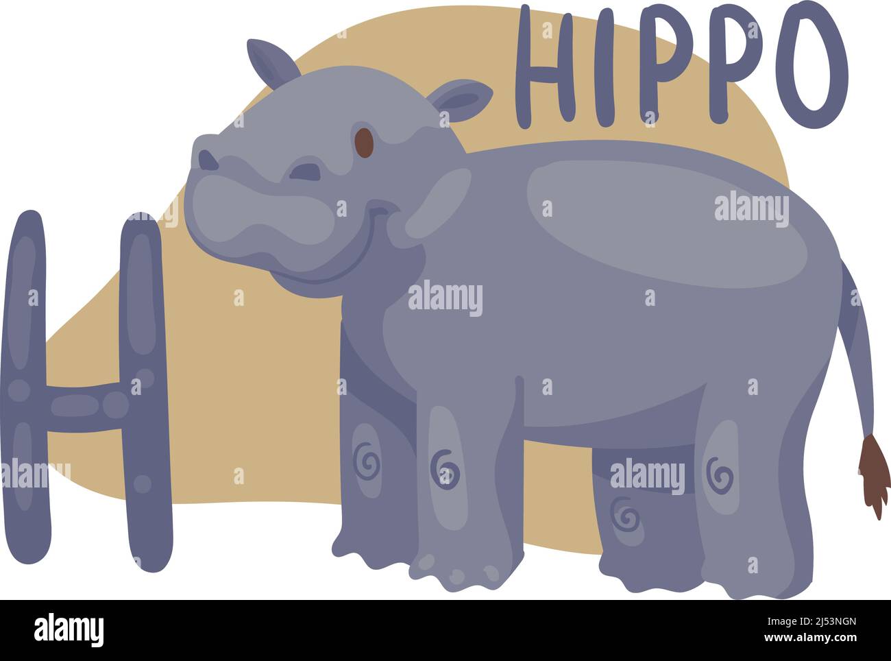 hippo and h letter Stock Vector Image & Art - Alamy