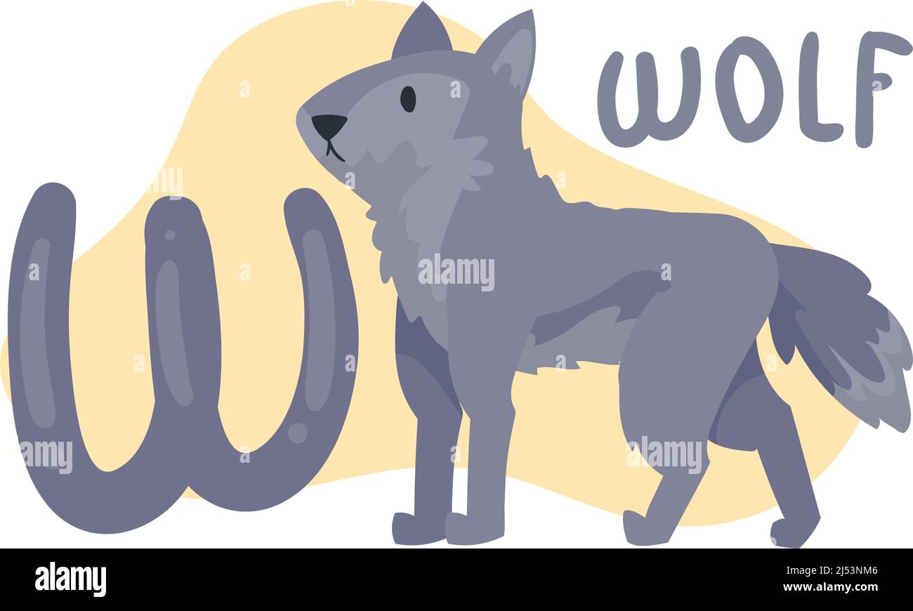 wolf and w letter Stock Vector Image & Art - Alamy