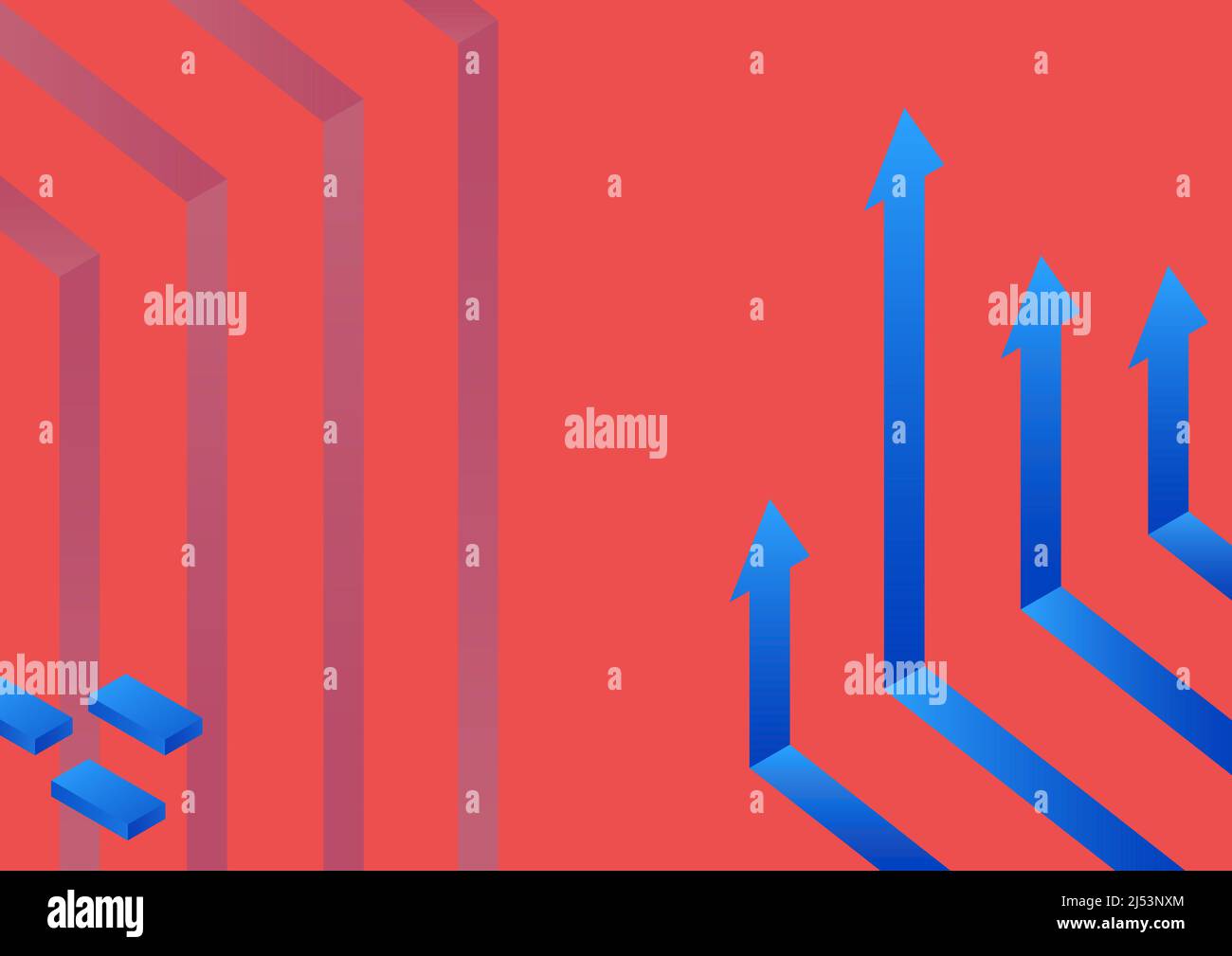 Arrow system pointing upwards symbolizing successful project completion ...