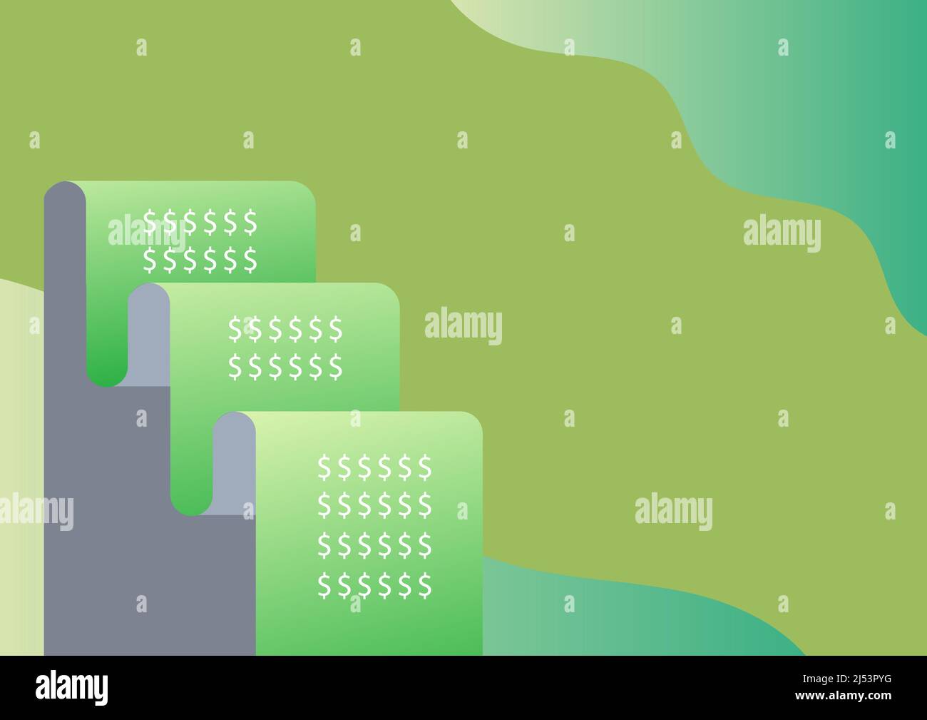 File paper representing future financial plans successfully calculating ...