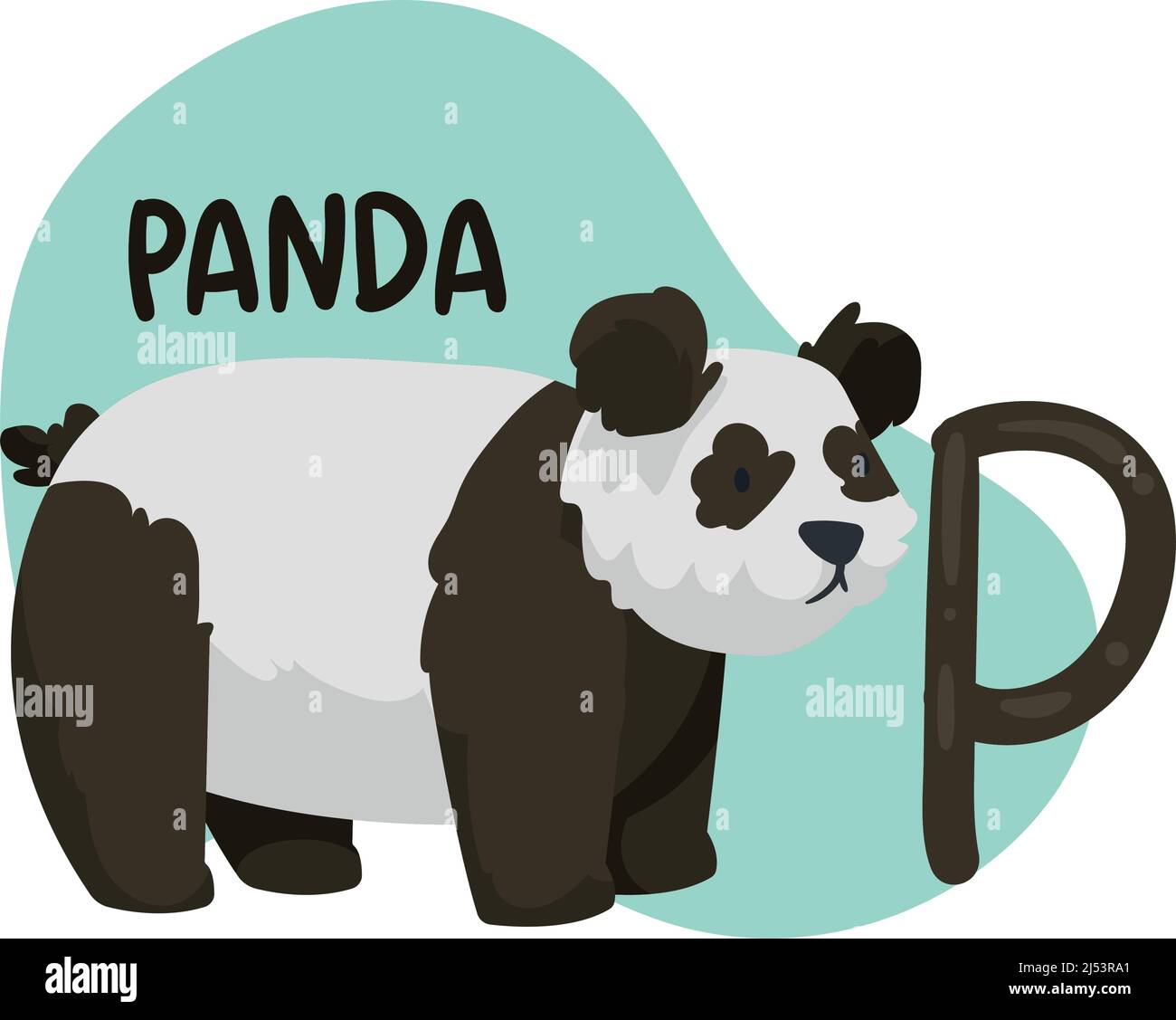 panda and p letter Stock Vector Image & Art - Alamy