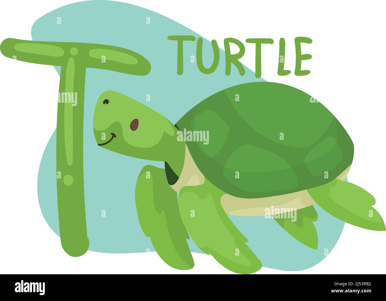 turtle and t letter Stock Vector Image & Art - Alamy