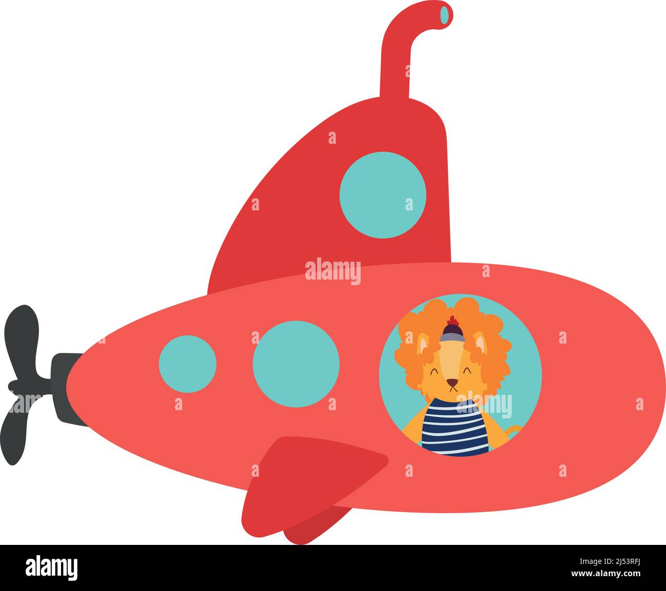 lion sailor in submarine Stock Vector Image & Art - Alamy